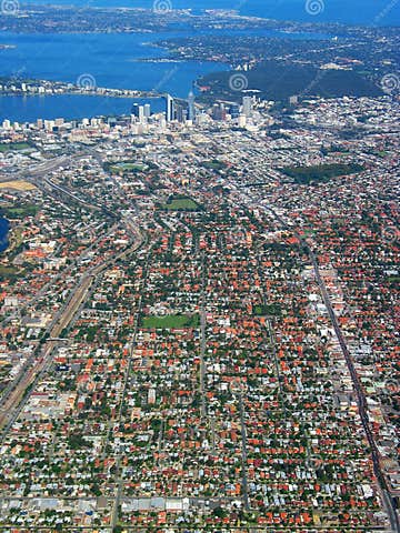 Perth City Aerial View 1 stock image. Image of bridge, office - 705569