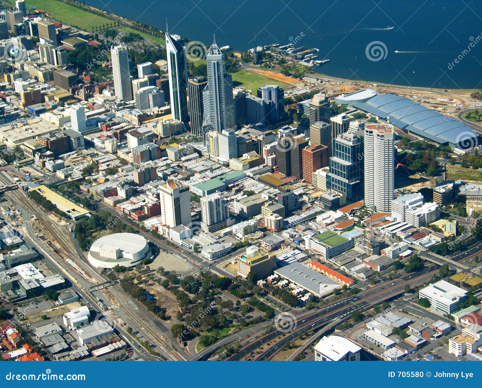 Perth City Aerial View 2 stock photo. Image of apartment - 705580