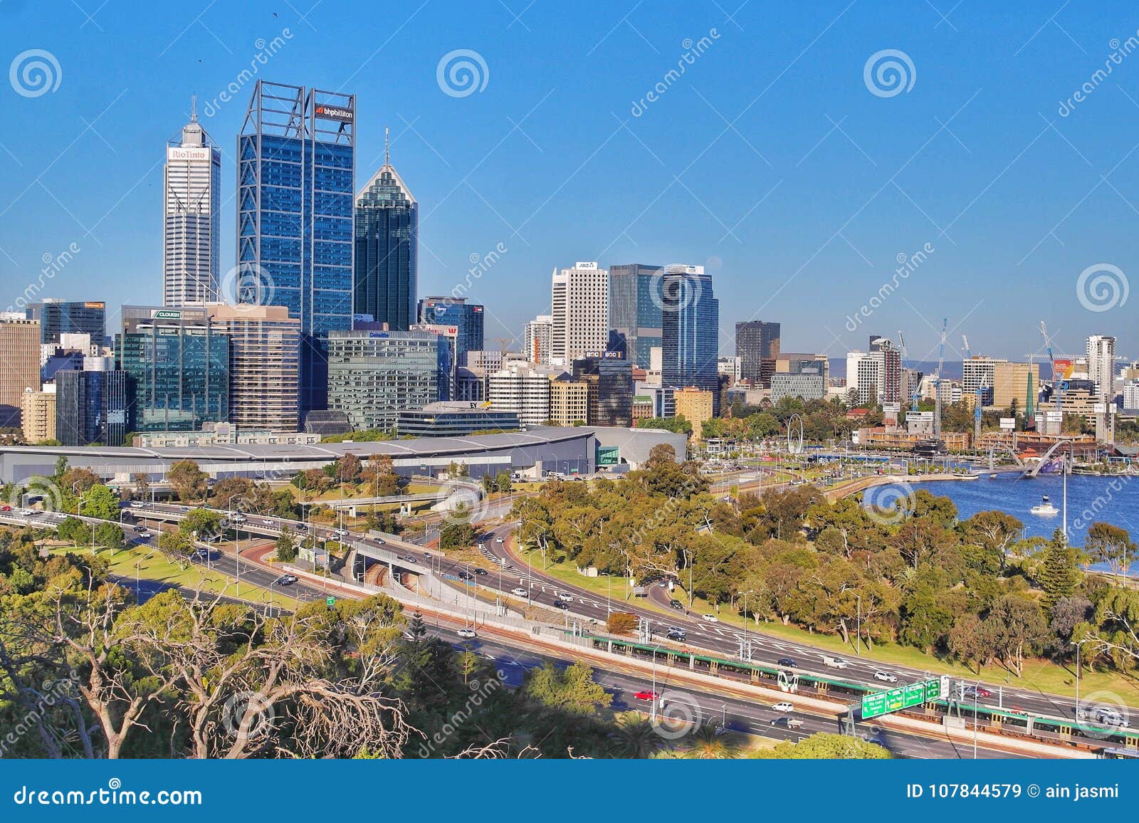 Perth city editorial stock image. Image of botanic, perth - 107844579
