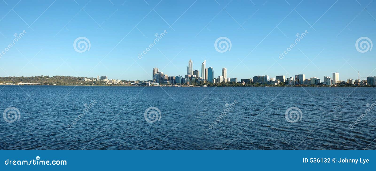 Perth City Skyline stock photo. Image of river, building - 536132