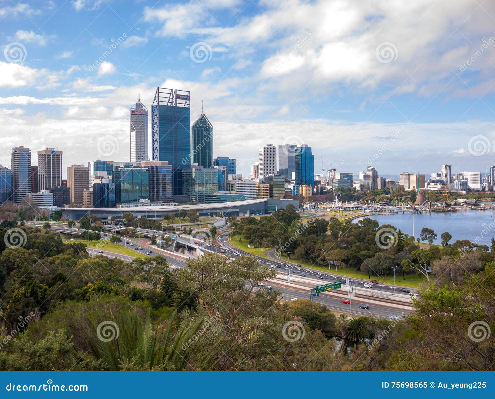 Perth Cityscape editorial image. Image of business, city - 75698565