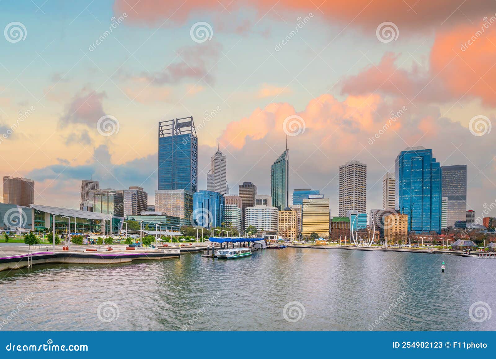 Perth Downtown City Skyline Cityscape of Australia Stock Image - Image ...