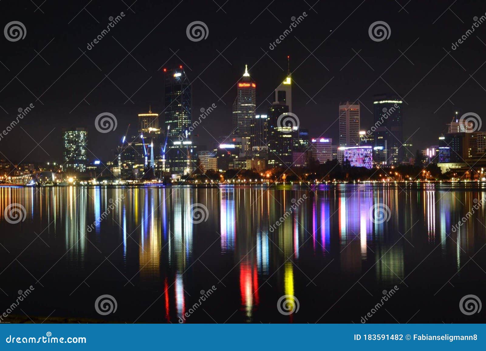 Perth at night, Australia editorial photography. Image of beautiful ...