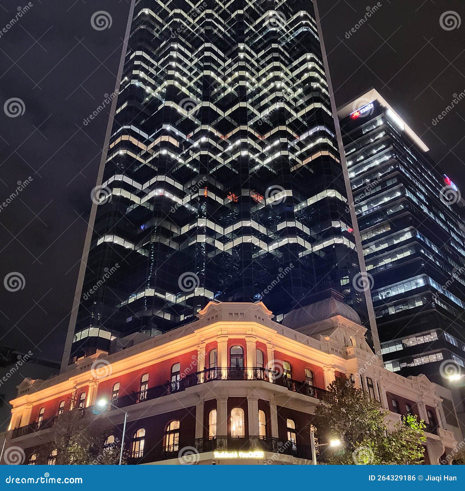 Perth night buildings city editorial photo. Image of metropolis - 264329186