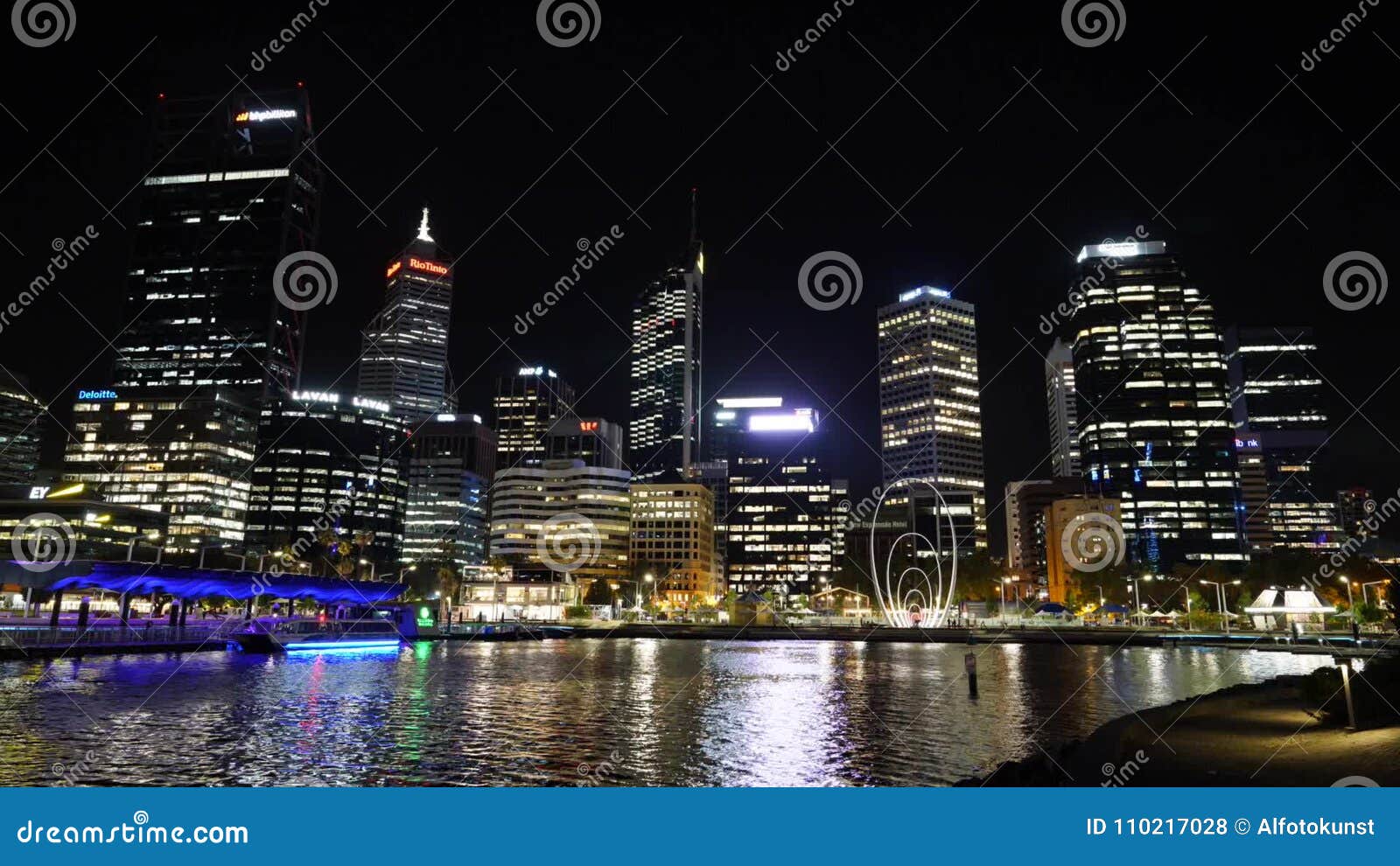Perth at Night, Western Australia Stock Footage - Video of skyscraper ...