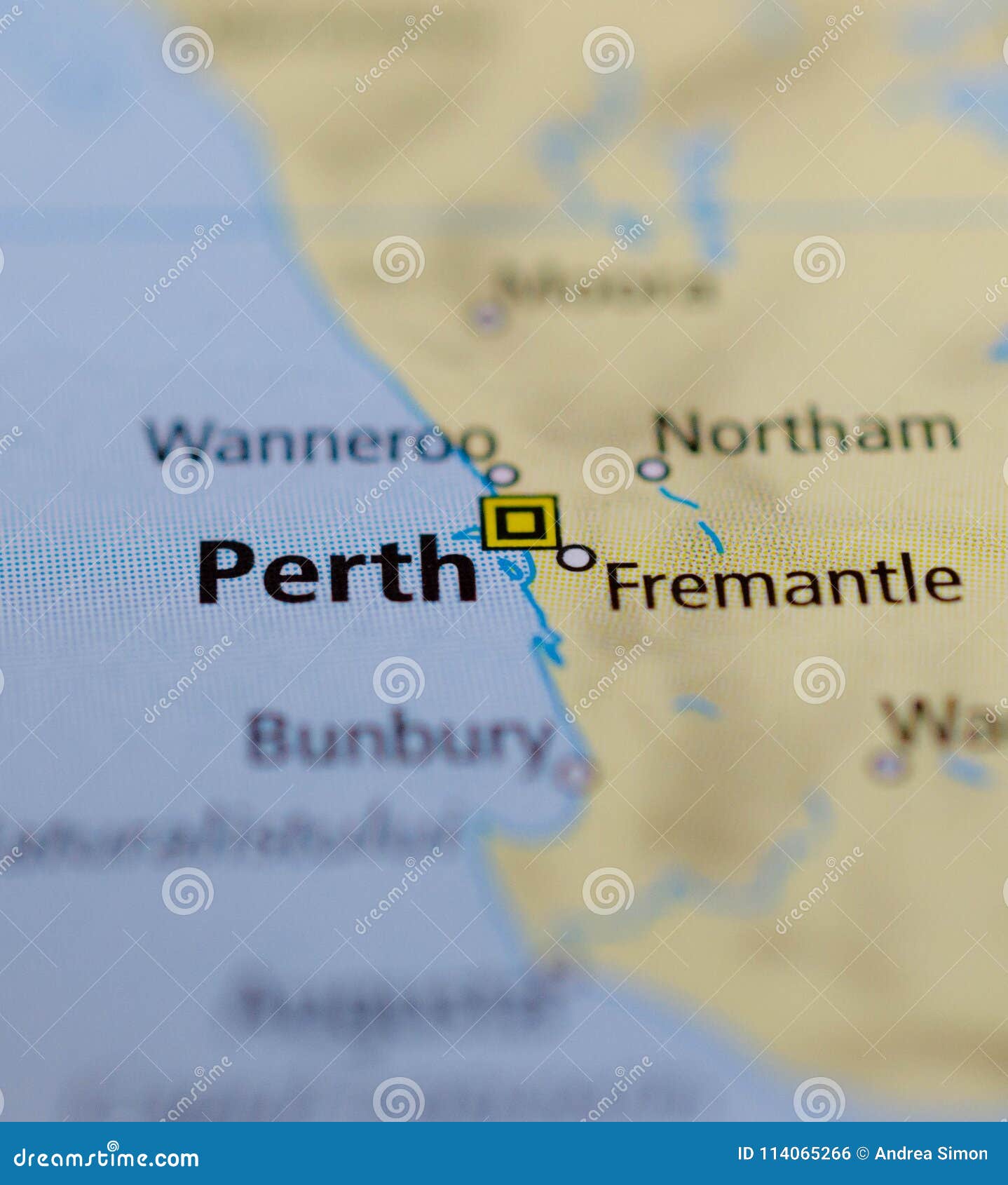 Perth no mapa foto de stock. Imagem de porto, sentidos - 114065266