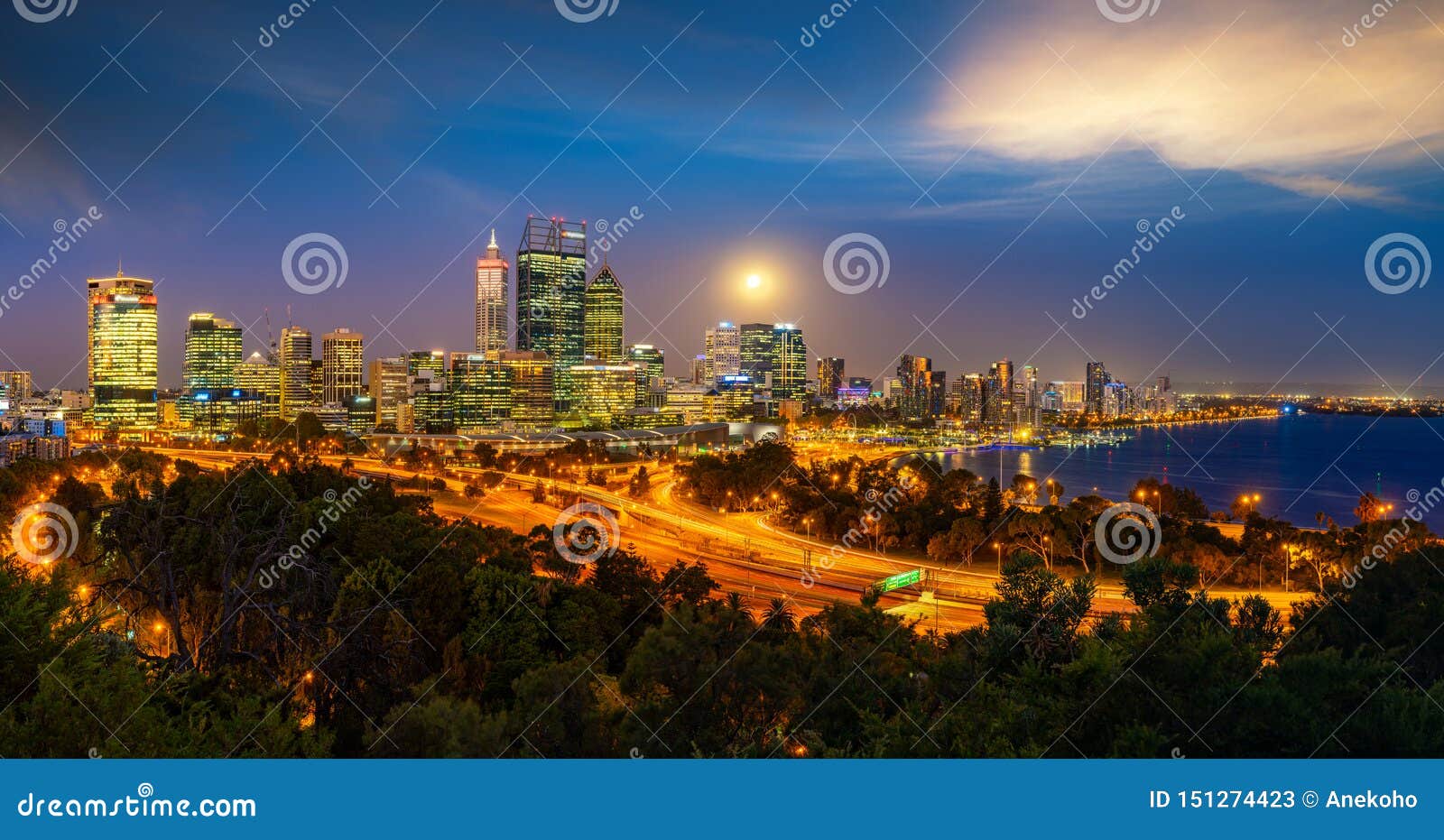 Perth city stock image. Image of river, city, panorama - 151274423