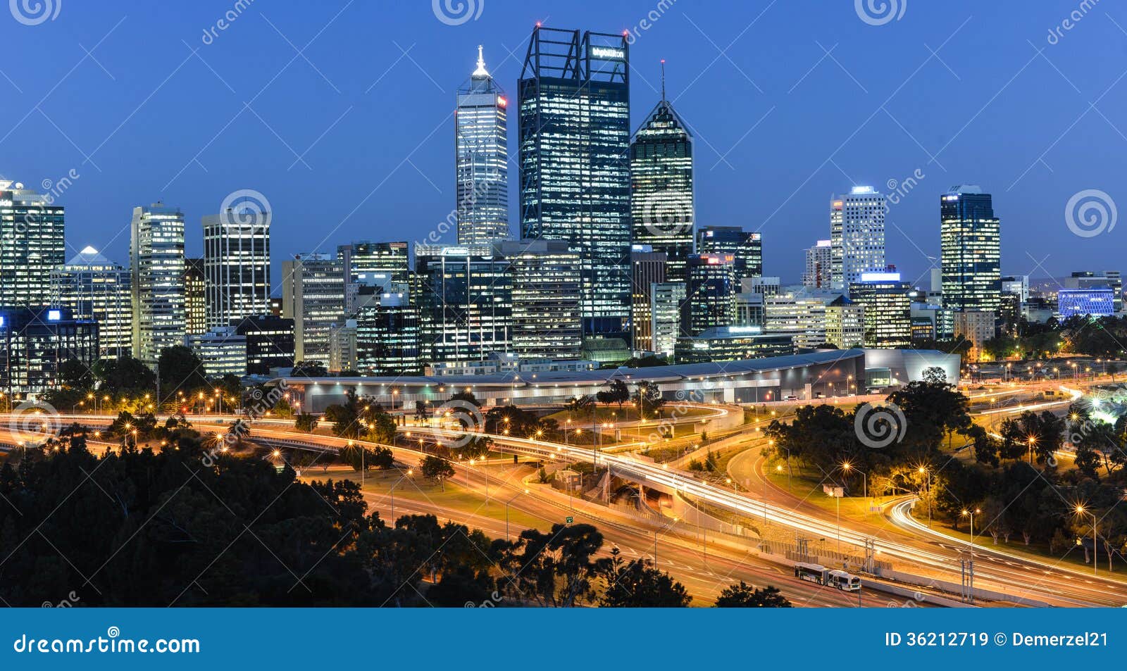 Perth Skyline editorial stock image. Image of scenic - 36212719