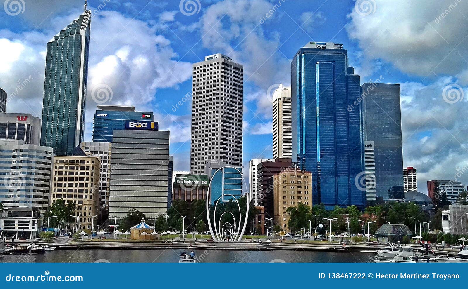 Perth Skyline, Westrern Australia. Editorial Photography - Image of ...