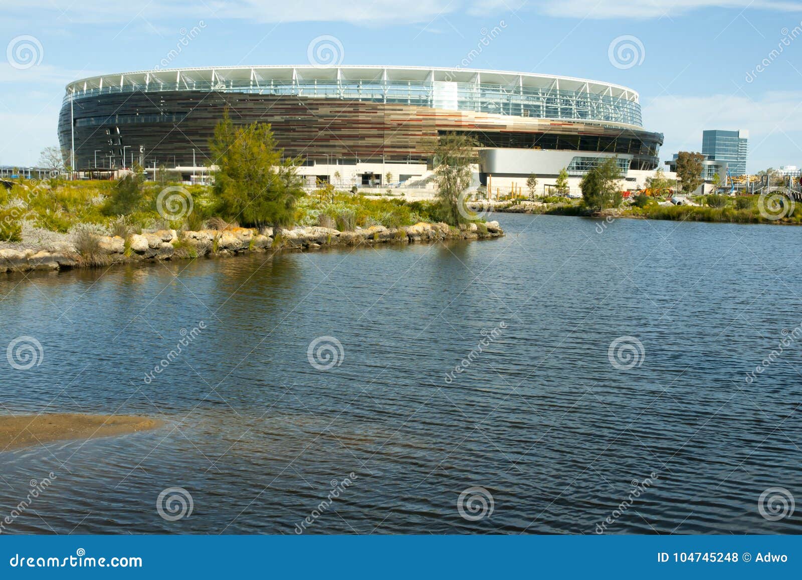 Perth Stadium stock photo. Image of capital, perth, design - 104745248