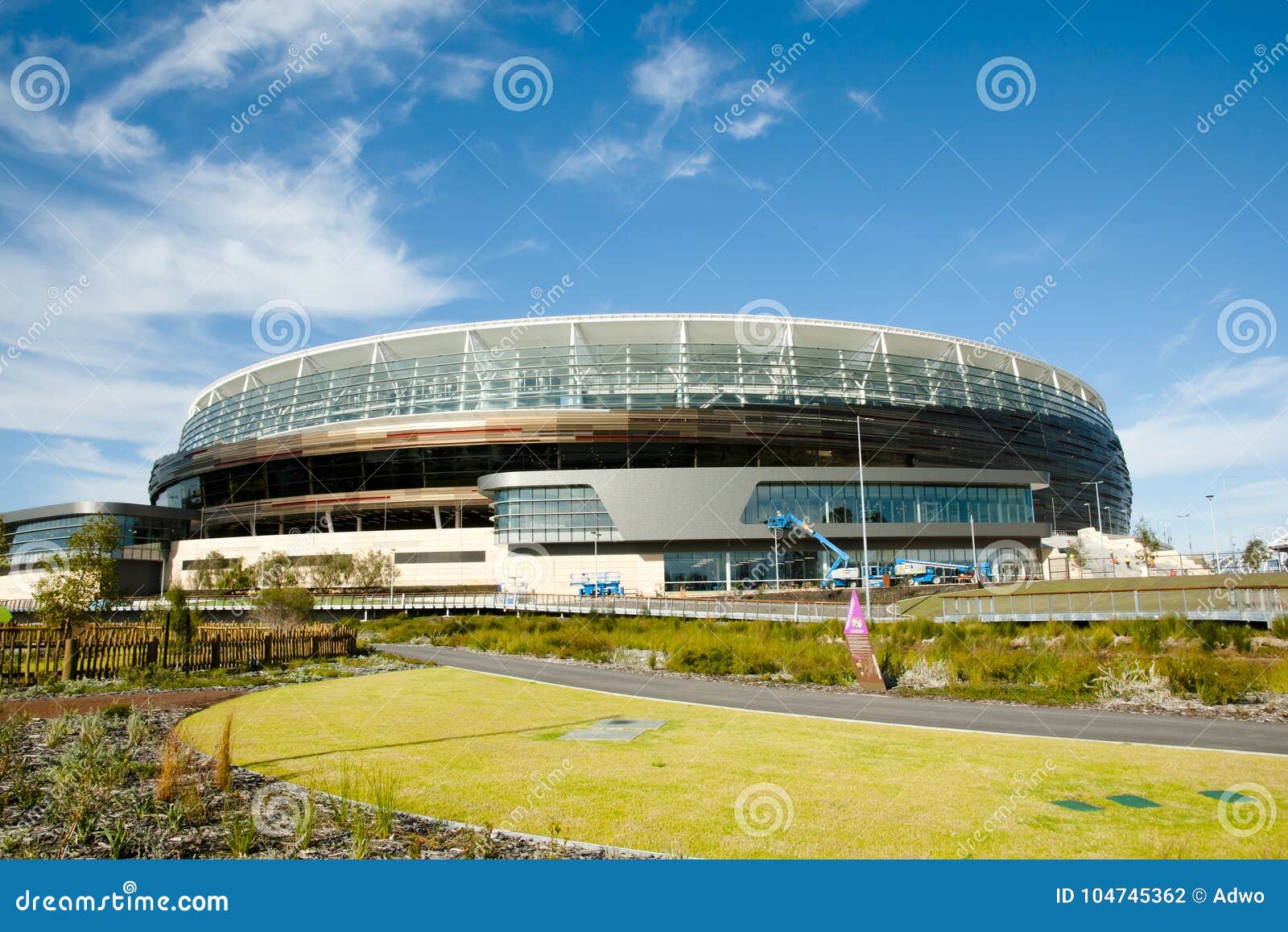 Perth Stadium stock photo. Image of swan, sport, river - 104745362