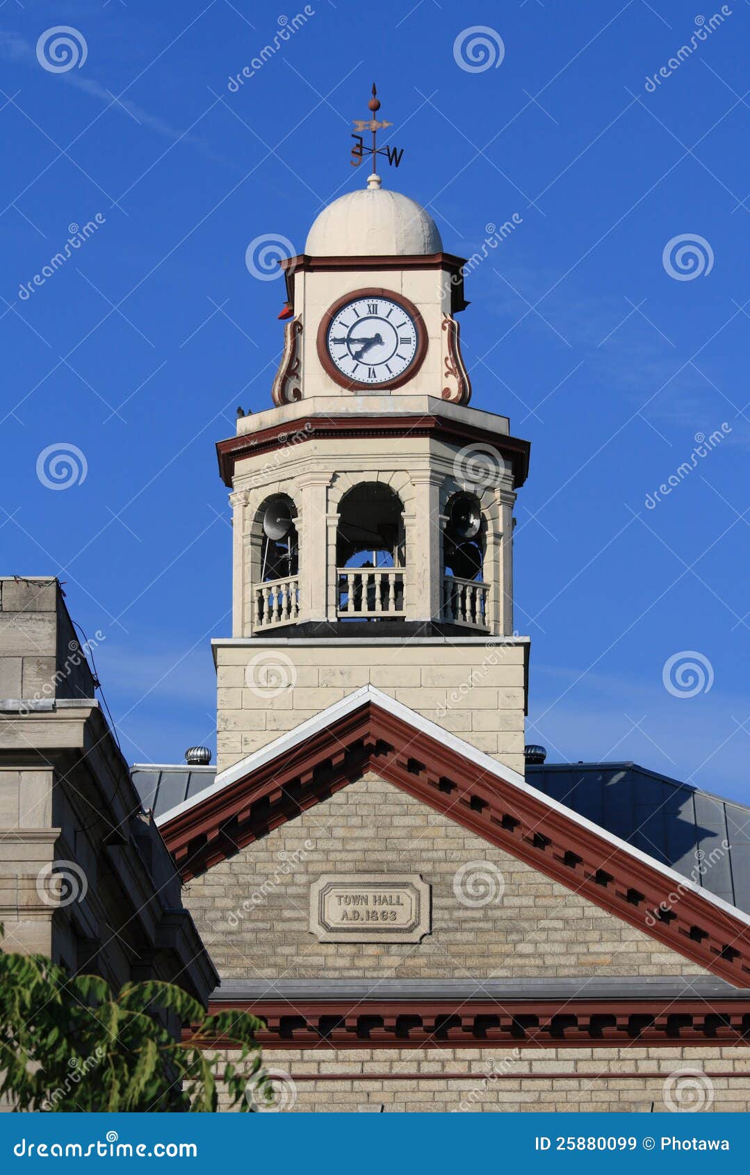 Perth Town Hall Clock Tower Stock Image - Image of governance, building ...