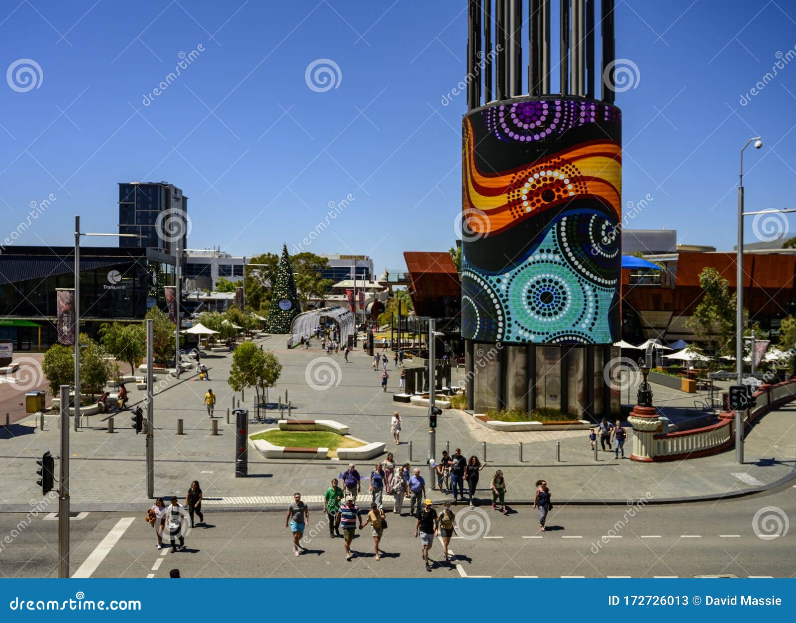 Perth Yagan Square Art Display Editorial Stock Photo - Image of ...