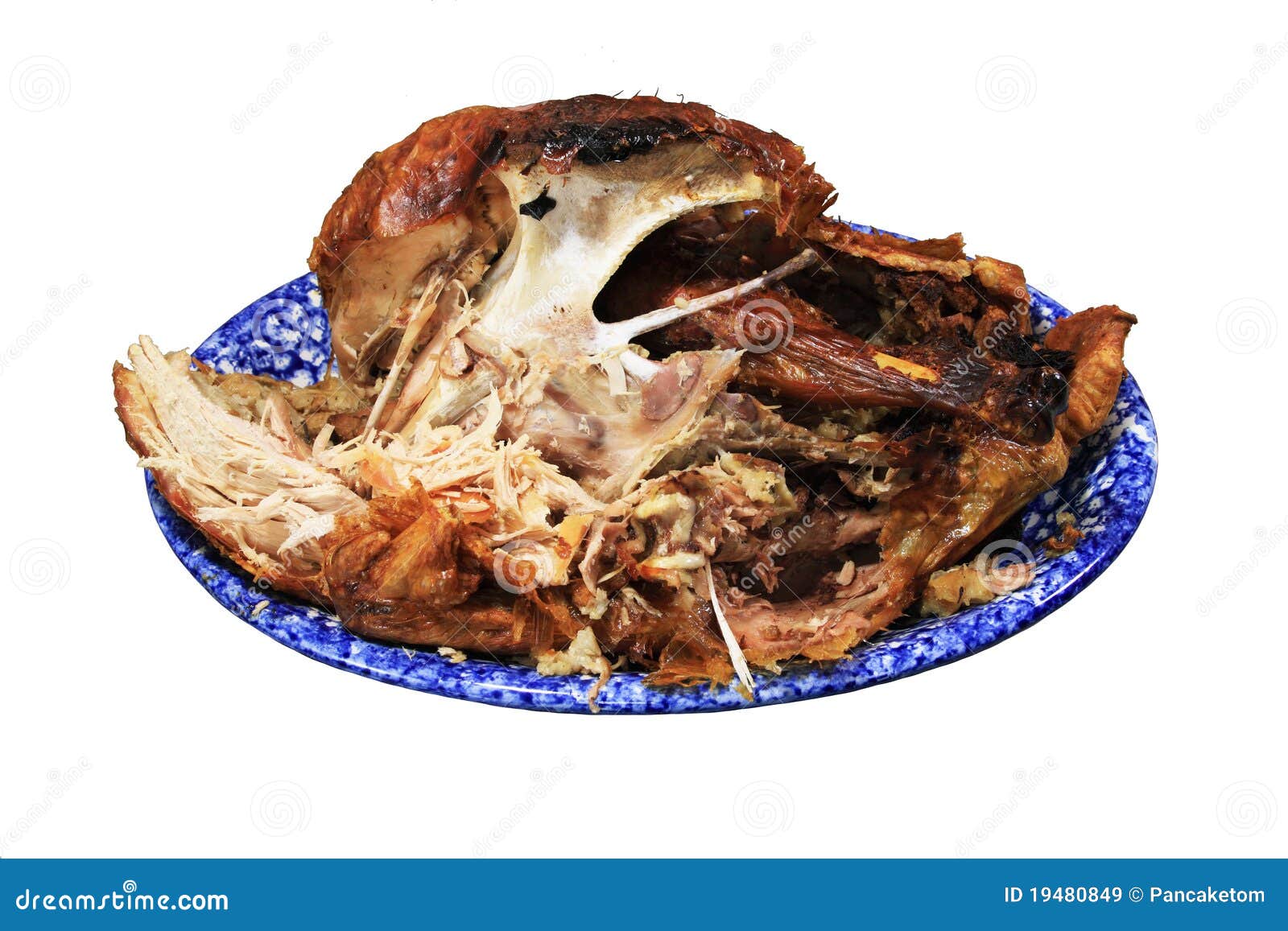 Peru comido metade imagem de stock. Imagem de corte, peru - 19480849