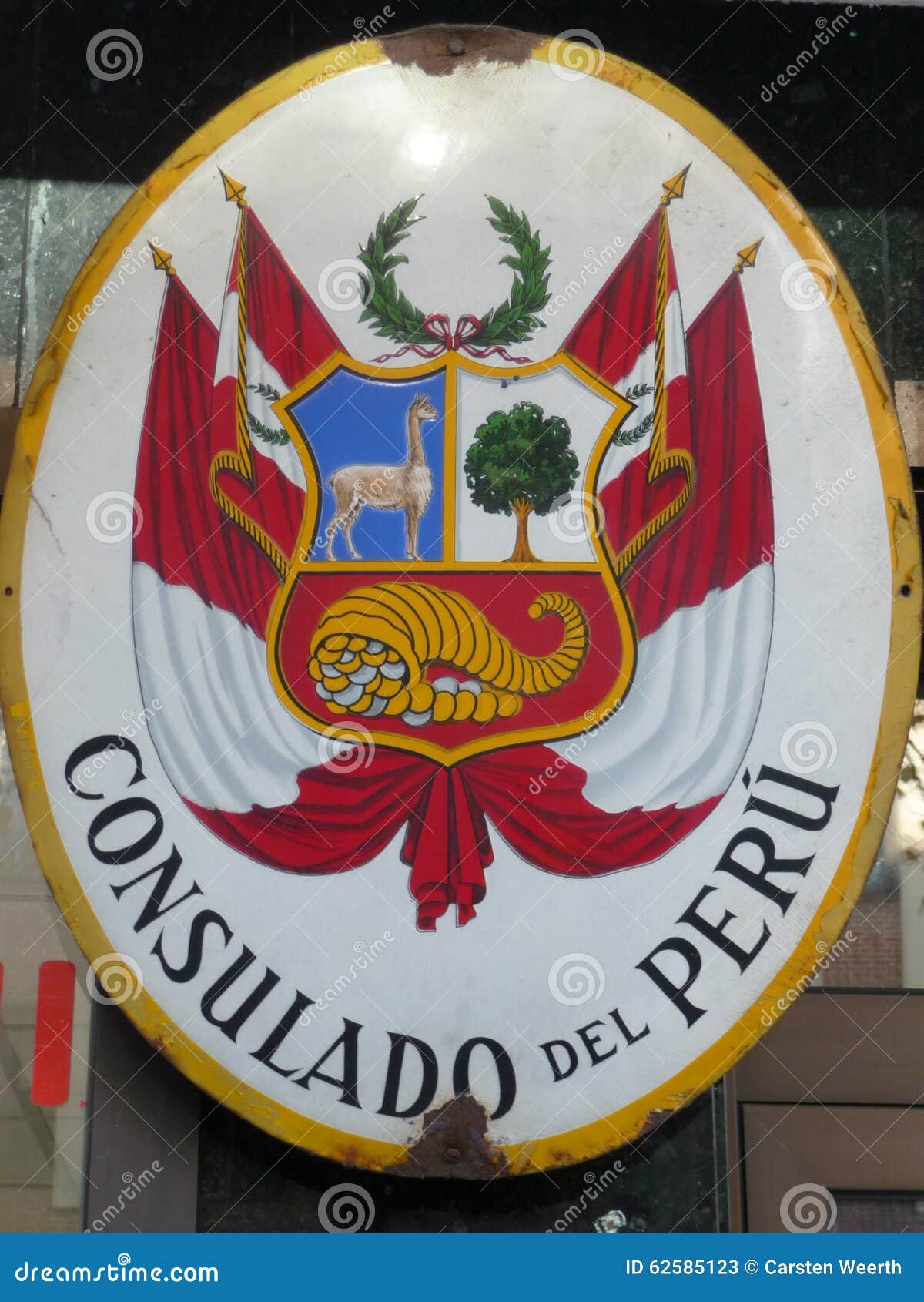 Peru Consulate Sign stock image. Image of union, peruvian - 62585123