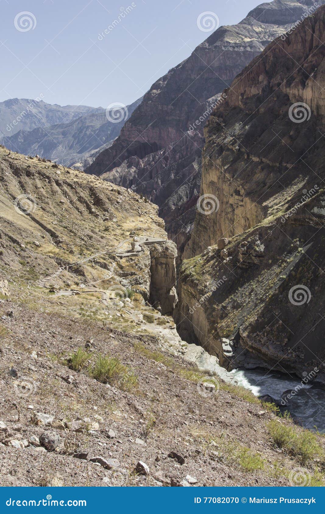 Peru, Cotahuasi Canyon. the Wolds Deepest Canyon. Stock Photo - Image ...