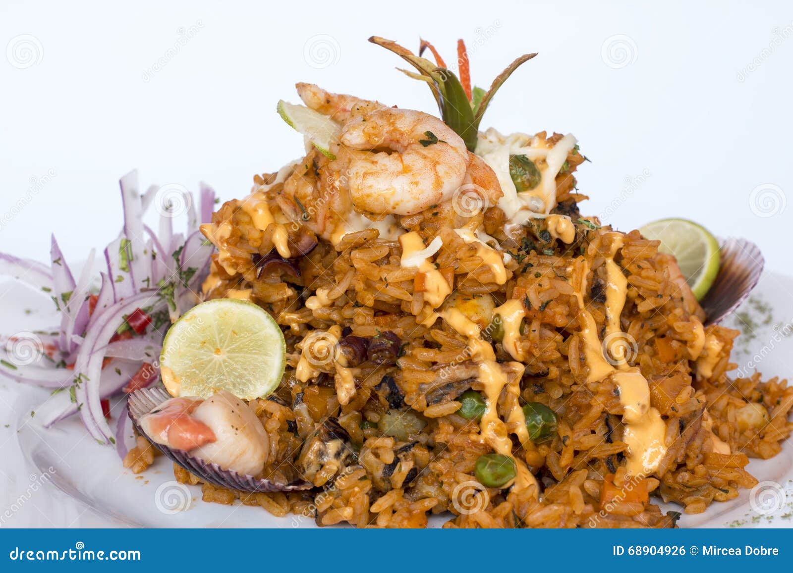 Peru Dish: Arroz Com Marisco (engodo Mariscos De Arroz) Foto de Stock ...