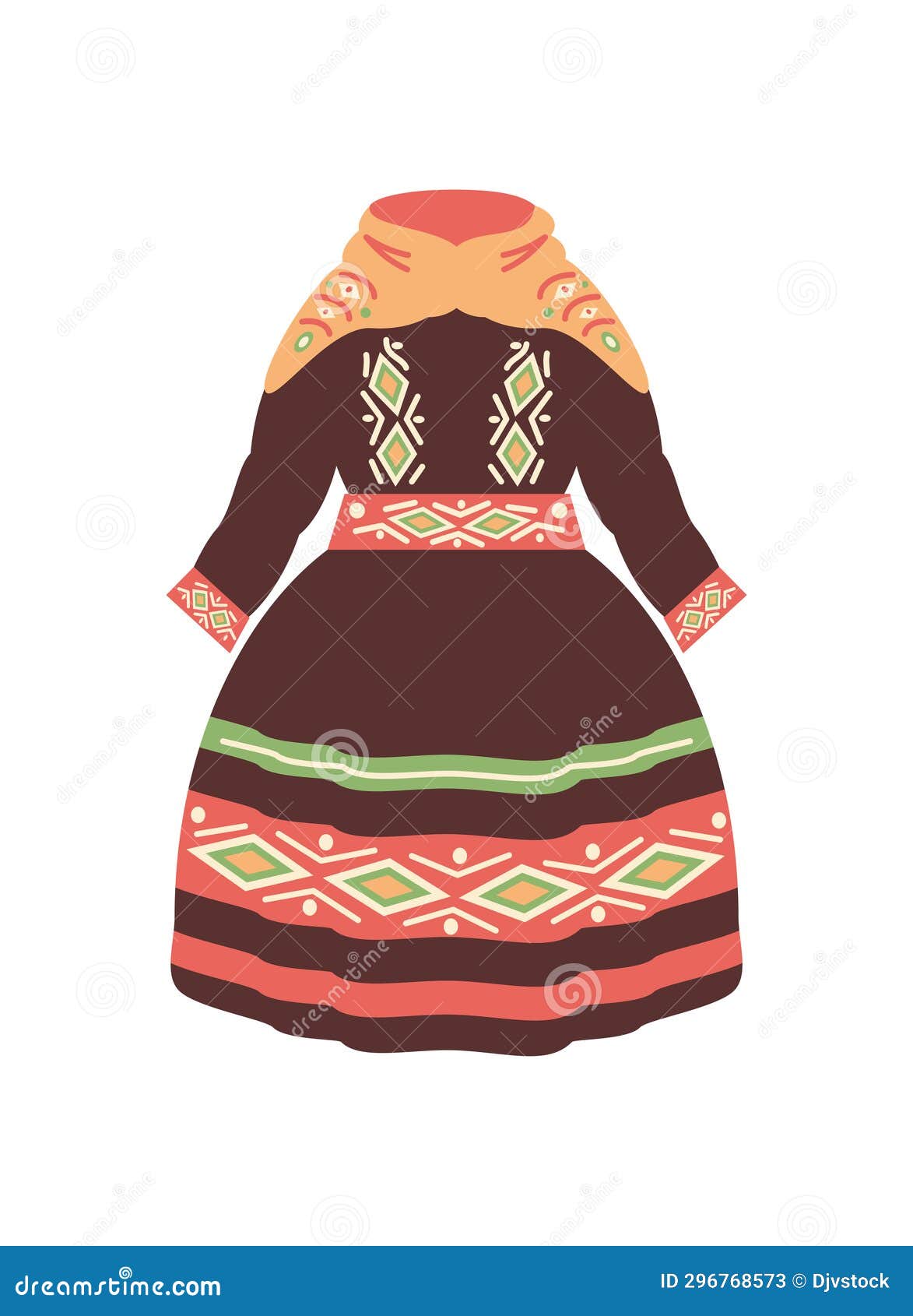 Peru female costume stock illustration. Illustration of travel - 296768573