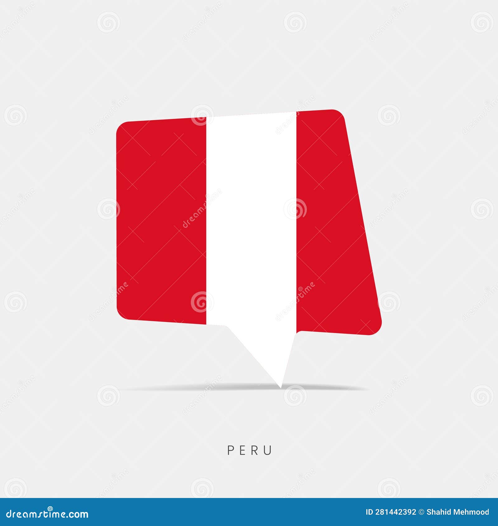 Peru flag bubble chat icon stock vector. Illustration of bubble - 281442392