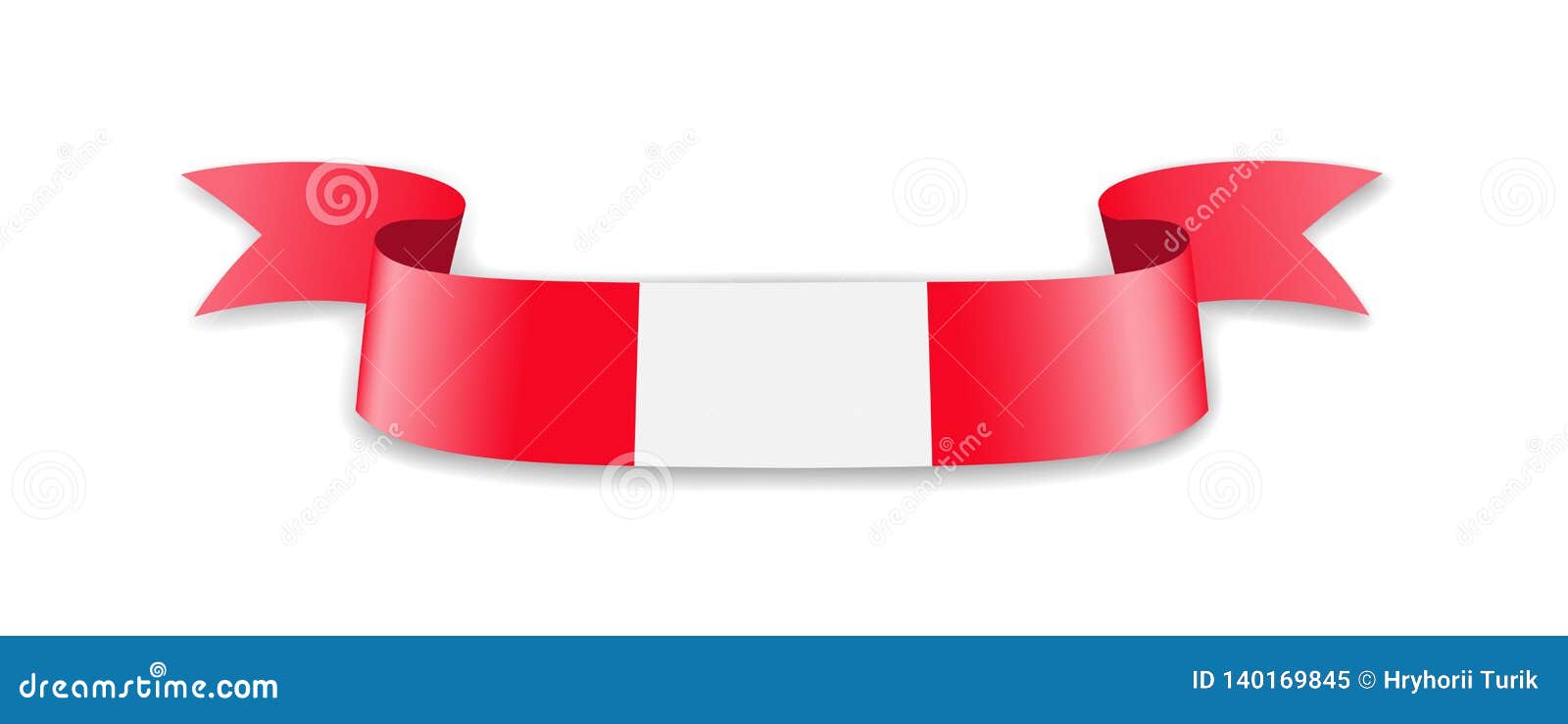 Peru Flag in the Form of Wave Ribbon. Stock Vector - Illustration of ...