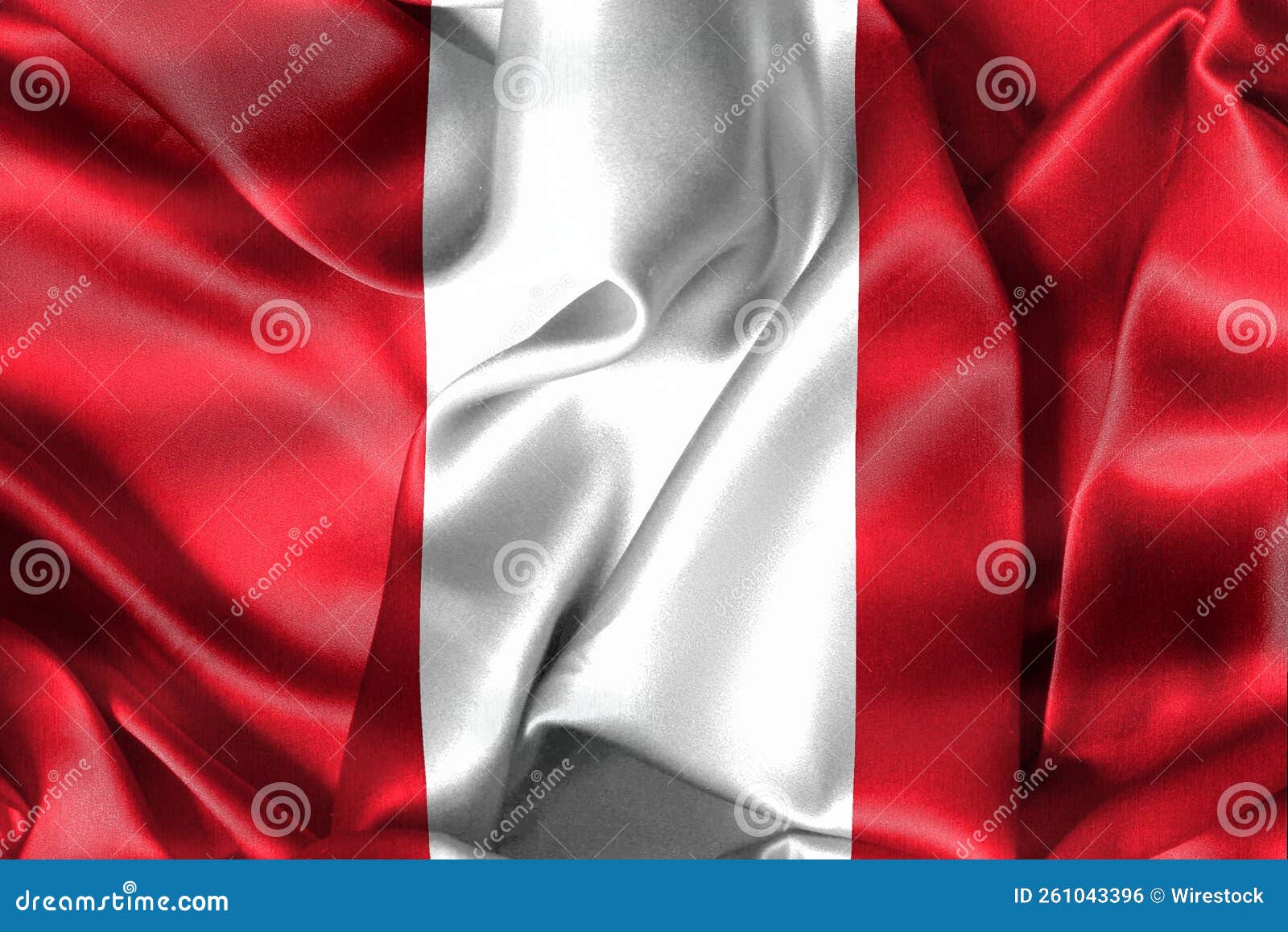 3D-Illustration of a Peru Flag - Realistic Waving Fabric Flag Stock ...