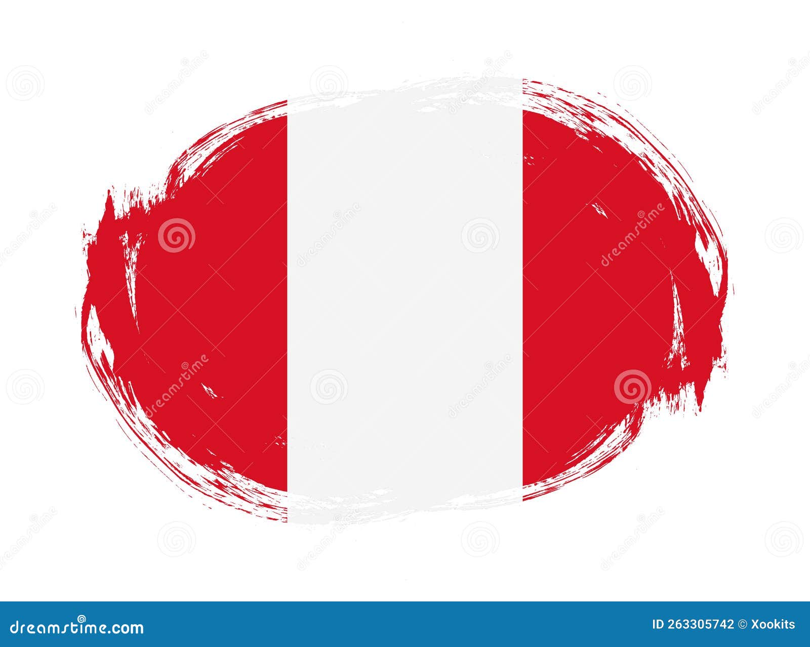 Peru Flag in Rounded Stroke Brush Background Stock Illustration ...