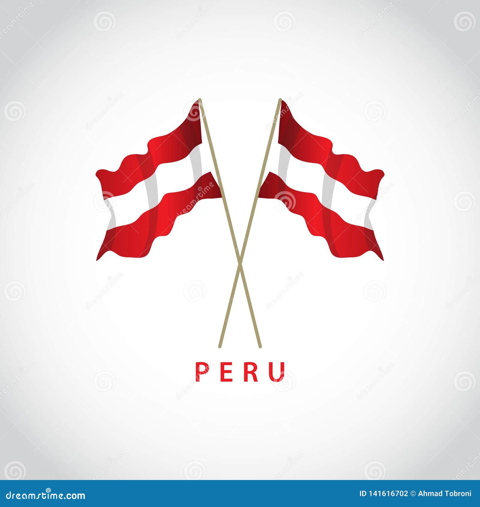 Peru Flag Vector Template Design Illustration Stock Vector ...