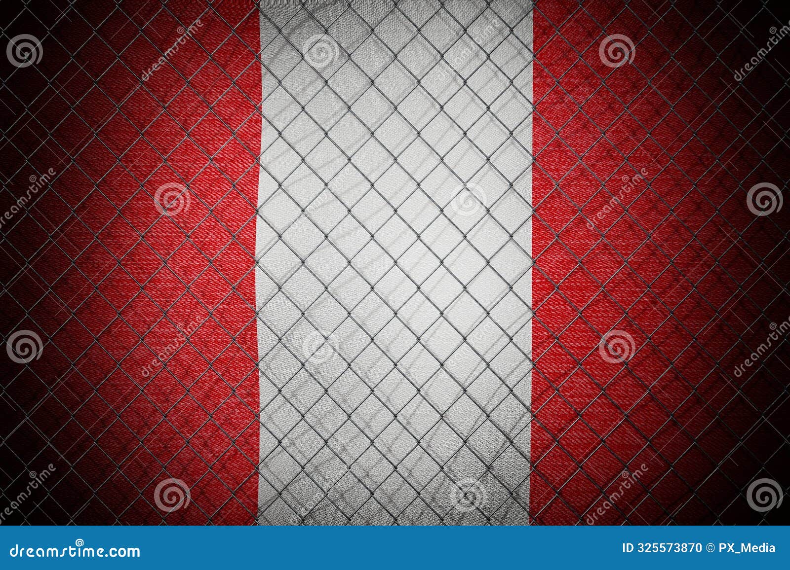 Peru Flag and Wire Mesh Fence Stock Illustration - Illustration of ...