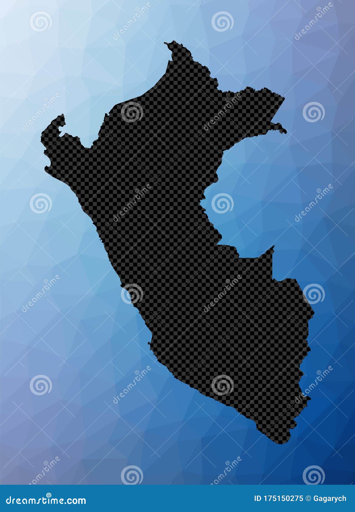 Peru geometric map. stock vector. Illustration of geometric - 175150275