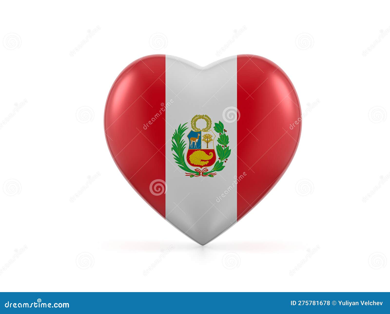 Peru Heart Flag Cartoon Vector | CartoonDealer.com #105242683