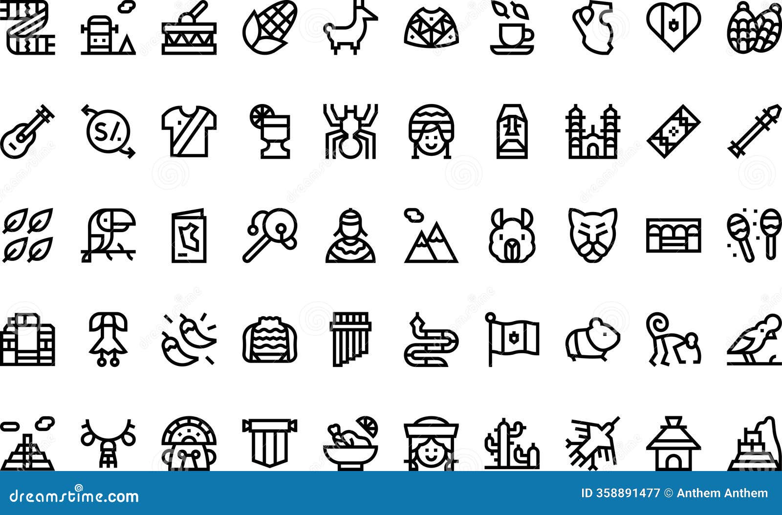 Peru Icons High-Quality Vector Icons Collection With Editable Stroke ...