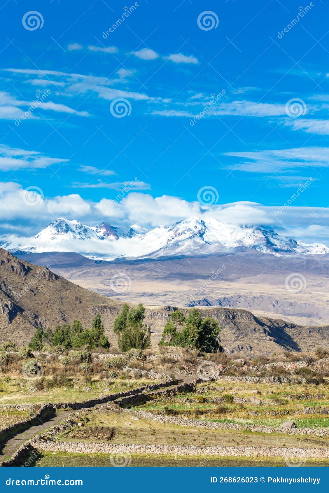 Peru stock image. Image of travel, nature, glacier, blue - 268626023