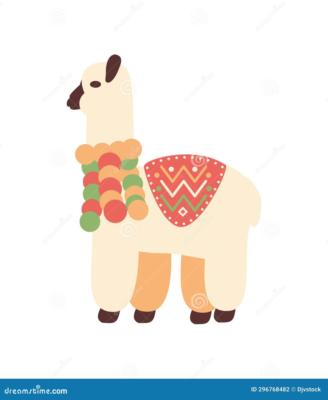 Peru llama animal stock vector. Illustration of cusco - 296768482