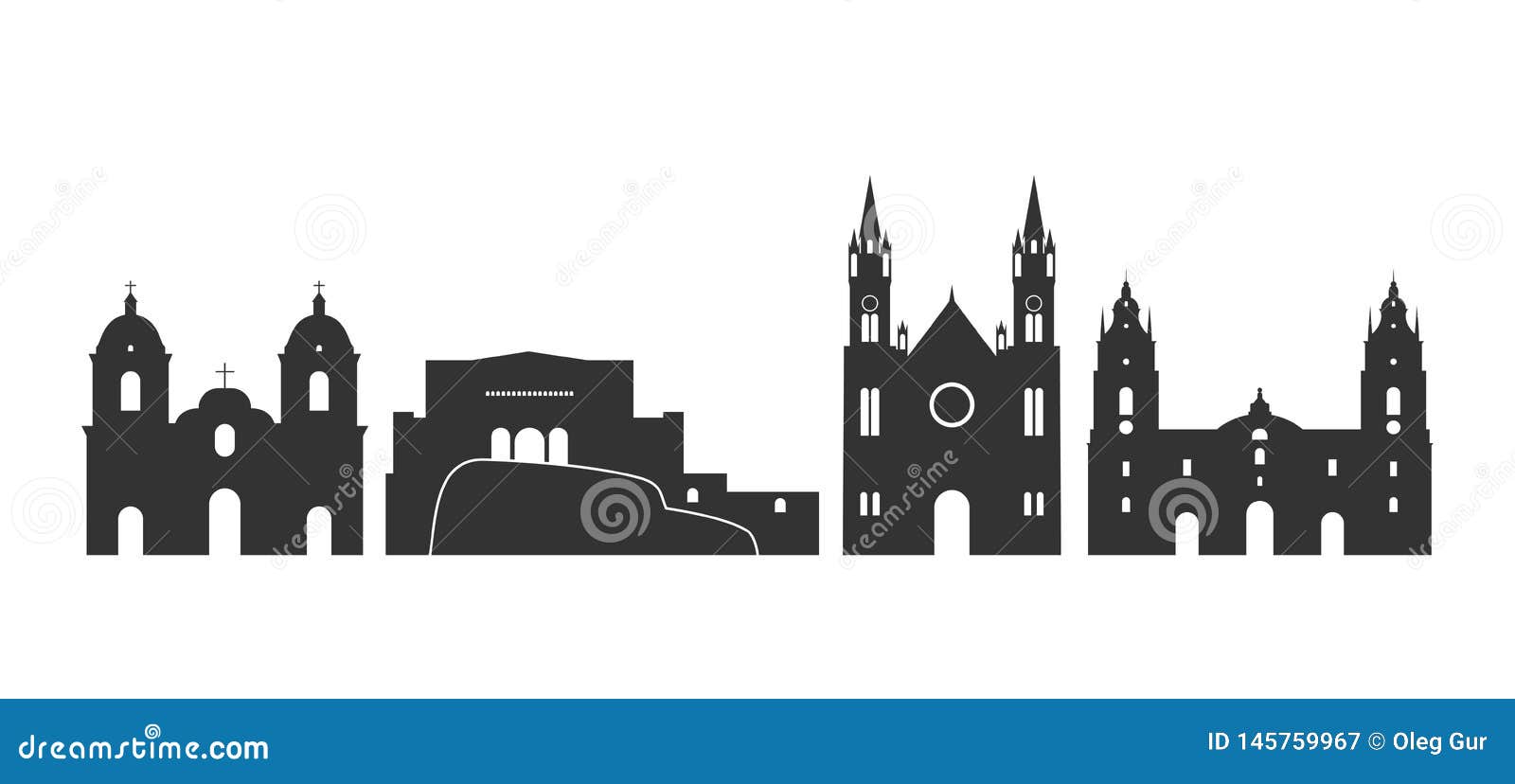 Peru Logo. Isolated Peruvian Architecture on White Background Stock ...