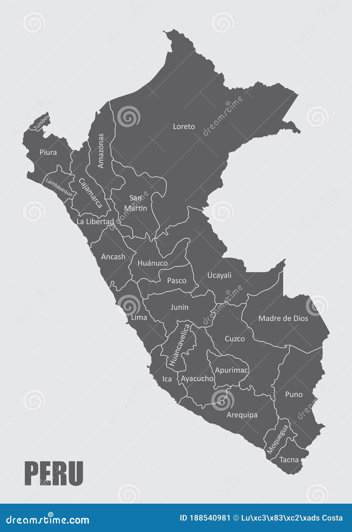 Peru Regions Icons. Vector Illustration | CartoonDealer.com #211573944