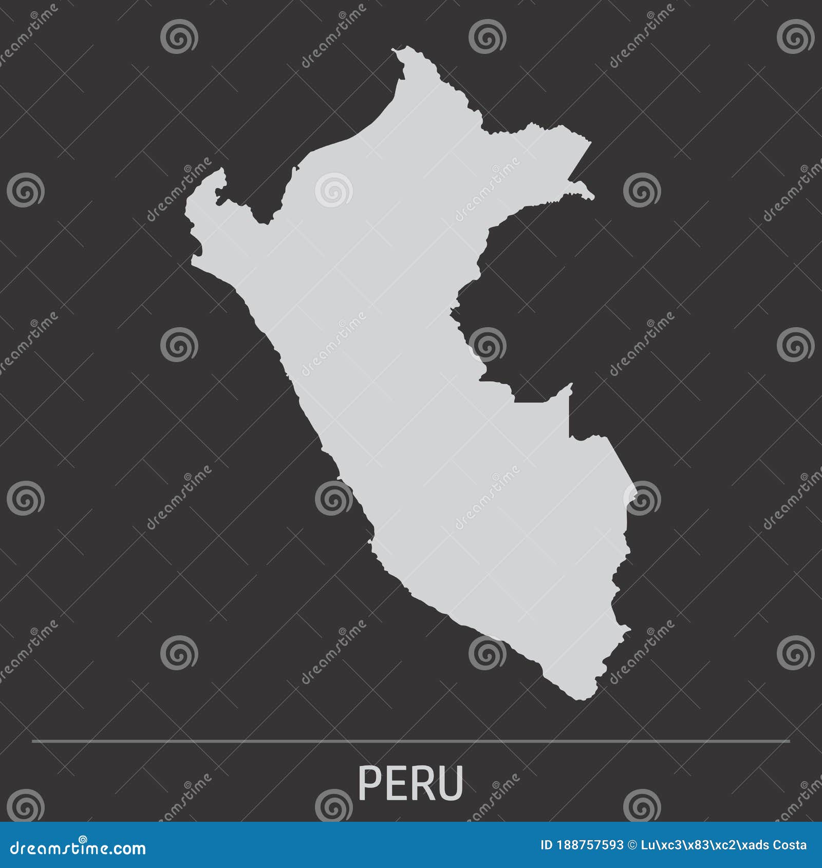 Peru map icon stock illustration. Illustration of abstract - 188757593