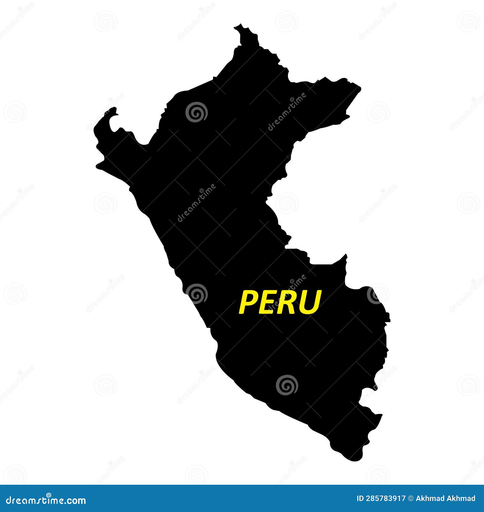 Peru map icon stock vector. Illustration of land, state - 285783917