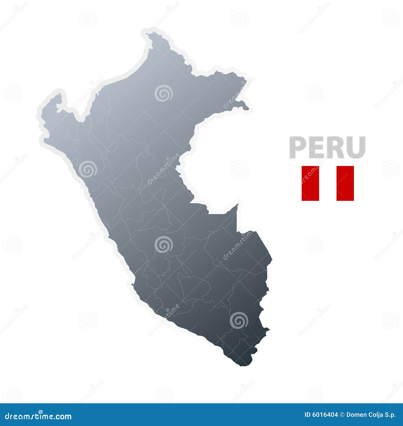 Peru Map with Official Flag Stock Vector - Illustration of fresh ...