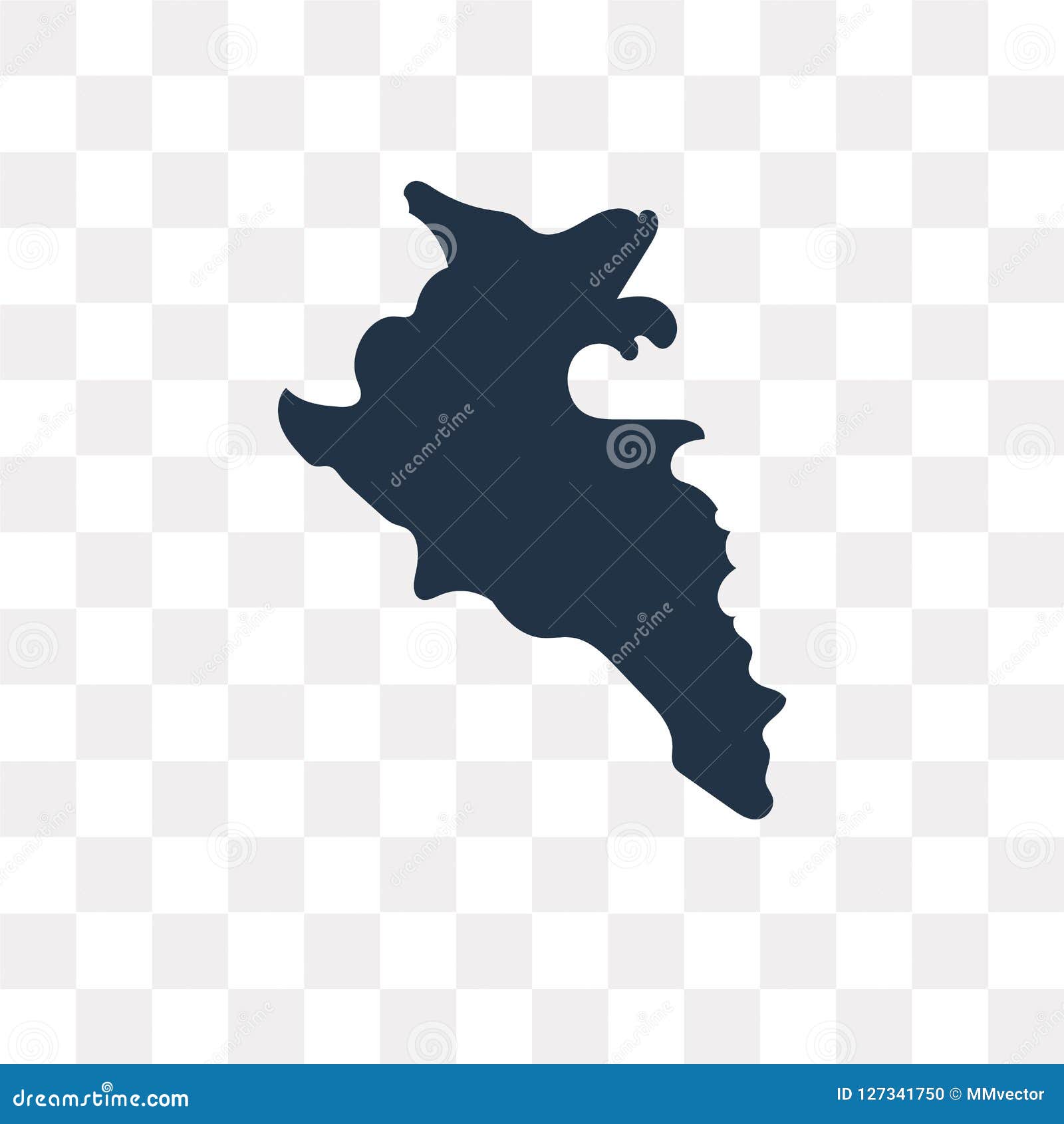 Peru Map Vector Icon Isolated on Transparent Background, Peru Ma Stock ...