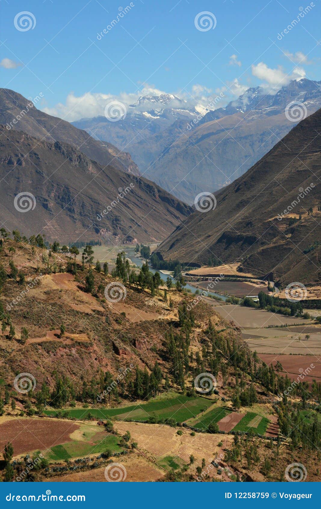 Peru mountains and valley stock image. Image of ecology - 12258759