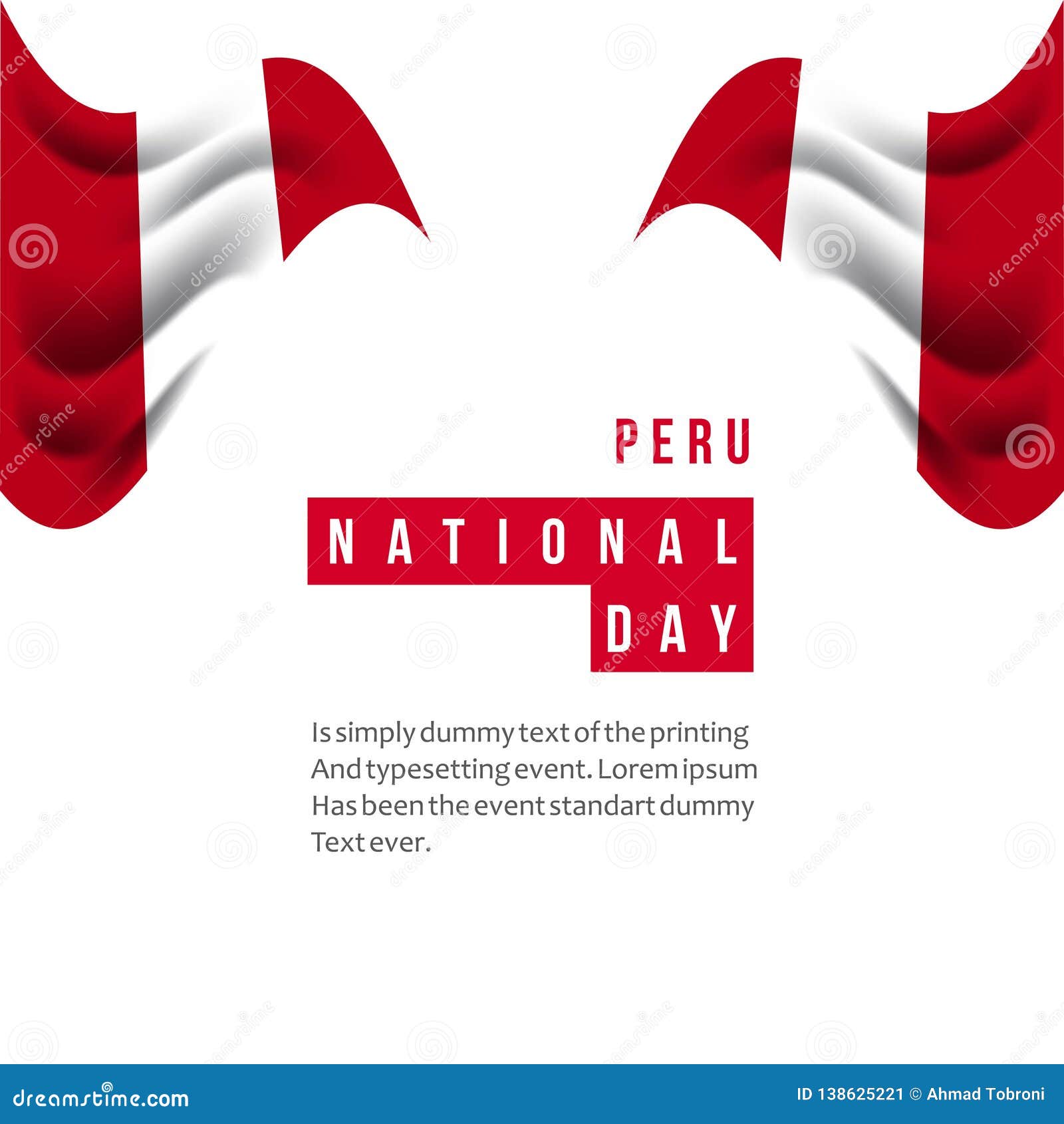 Peru National Day Vector Template Design Illustration Stock ...