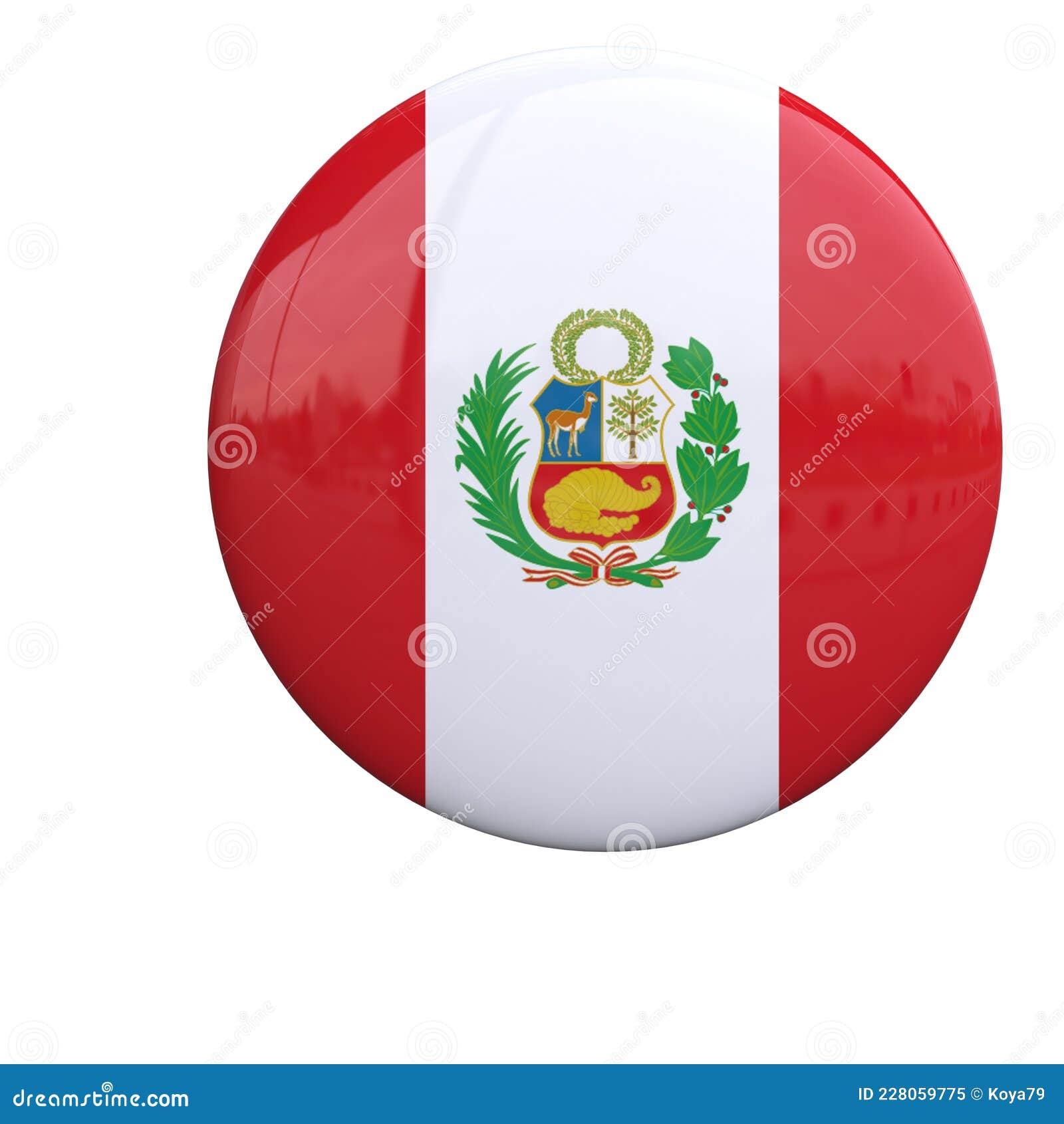 Peru National Flag Badge, Nationality Pin 3d Rendering Stock ...