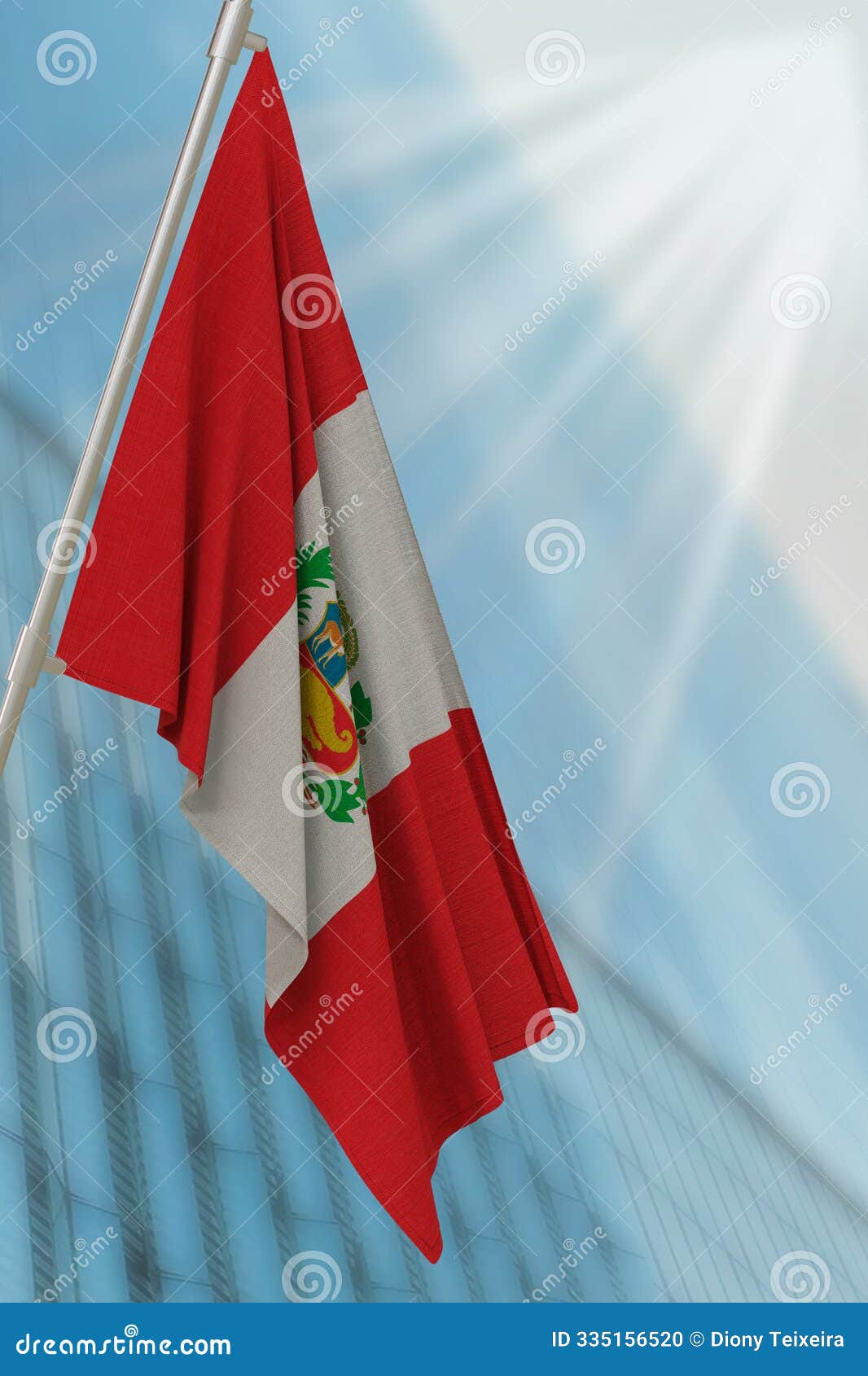 Peru National Flag. Render 3D Stock Photo | CartoonDealer.com #335156520