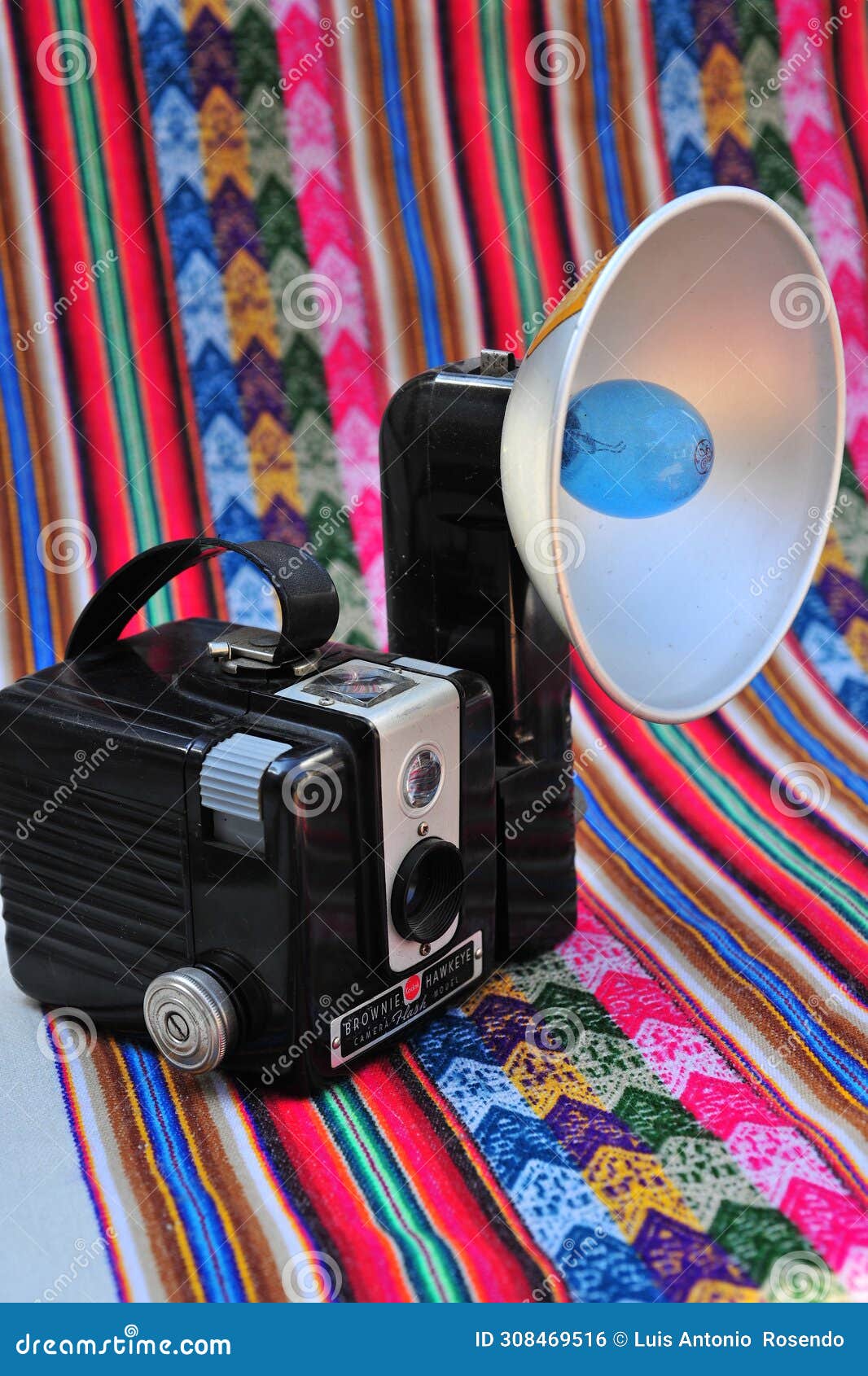 Peru Old Photo Machine with Flash Lamp Stock Photo - Image of 5pth ...