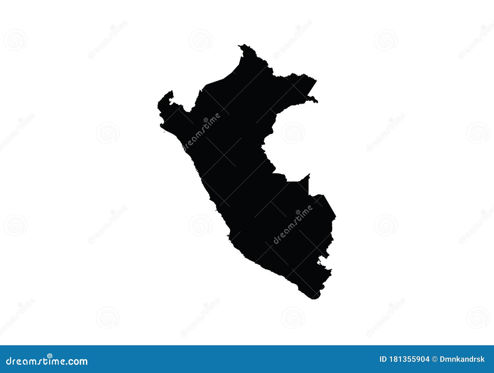 Peru Outline Map Country Shape Stock Vector - Illustration of country ...