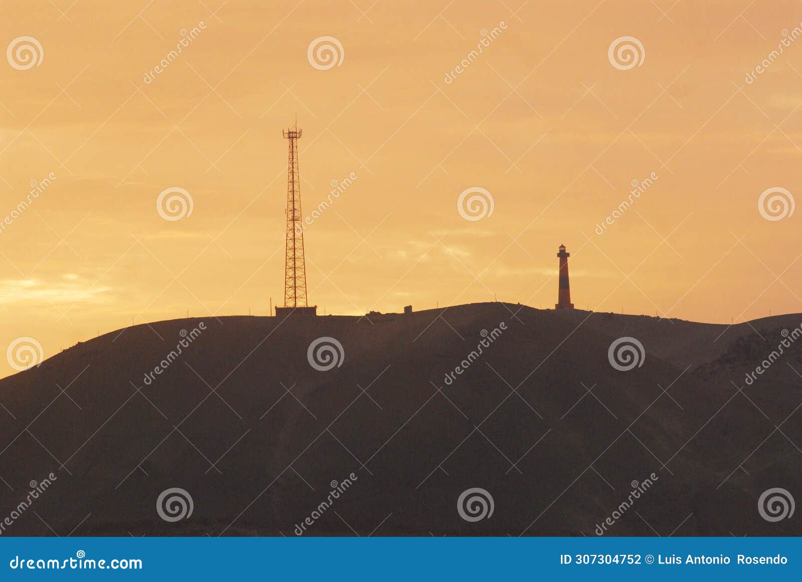 Panoramic View of the City of Ancon at Sunset, the Bay with the ...