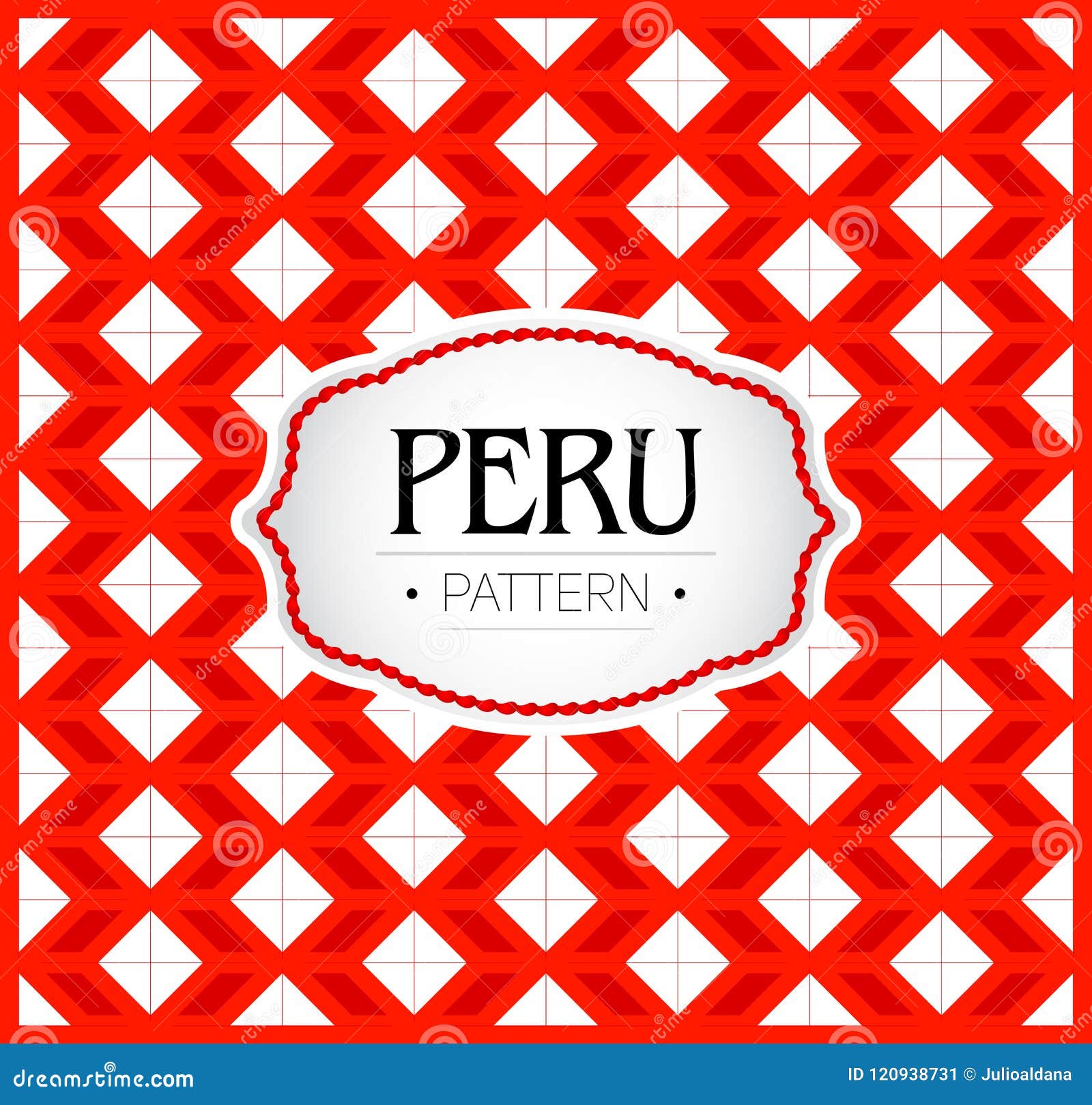 Peru Pattern, Background Texture and Emblem with the Colors of the Flag ...