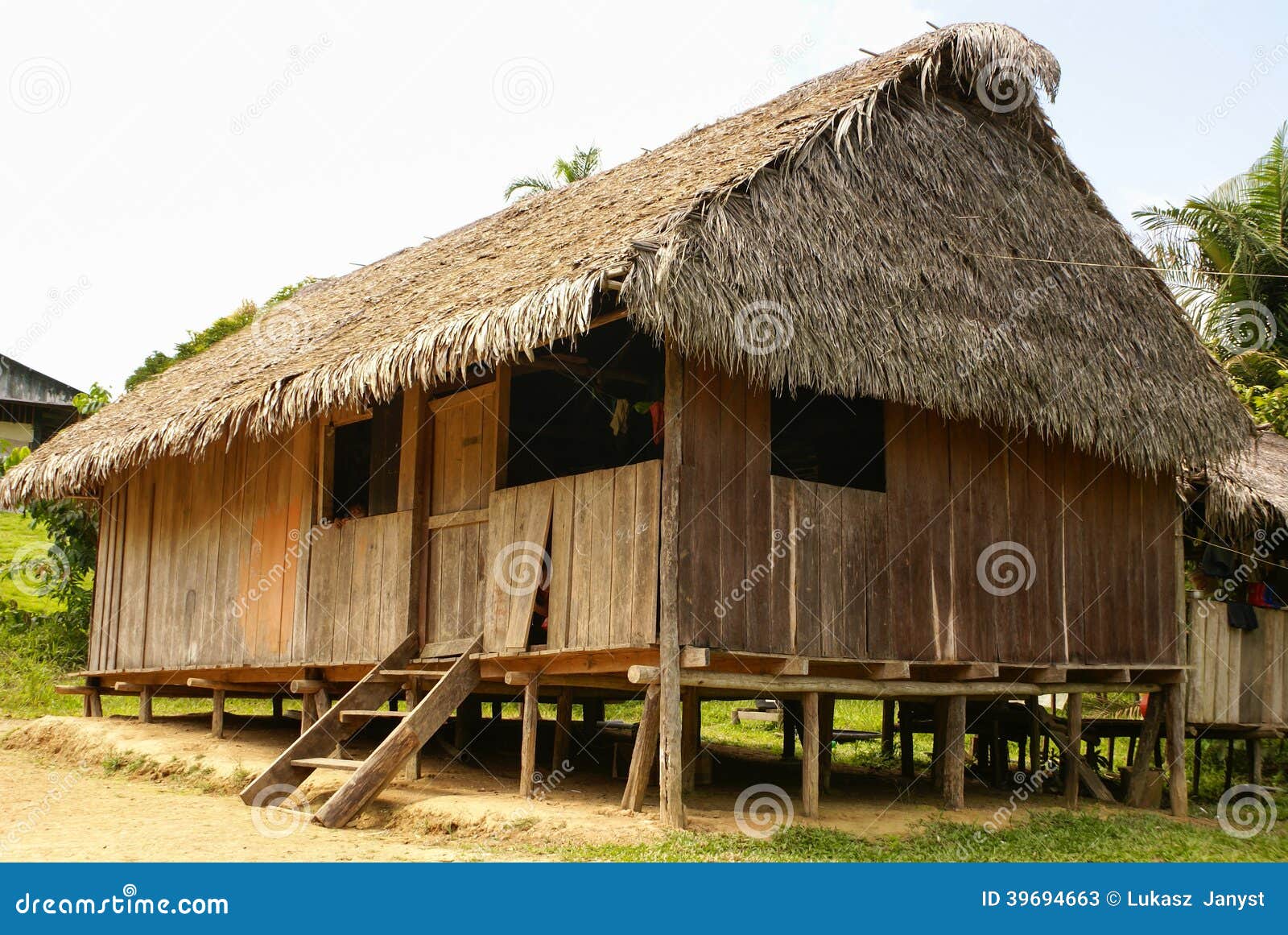 Amazon Rainforest Tribe Huts