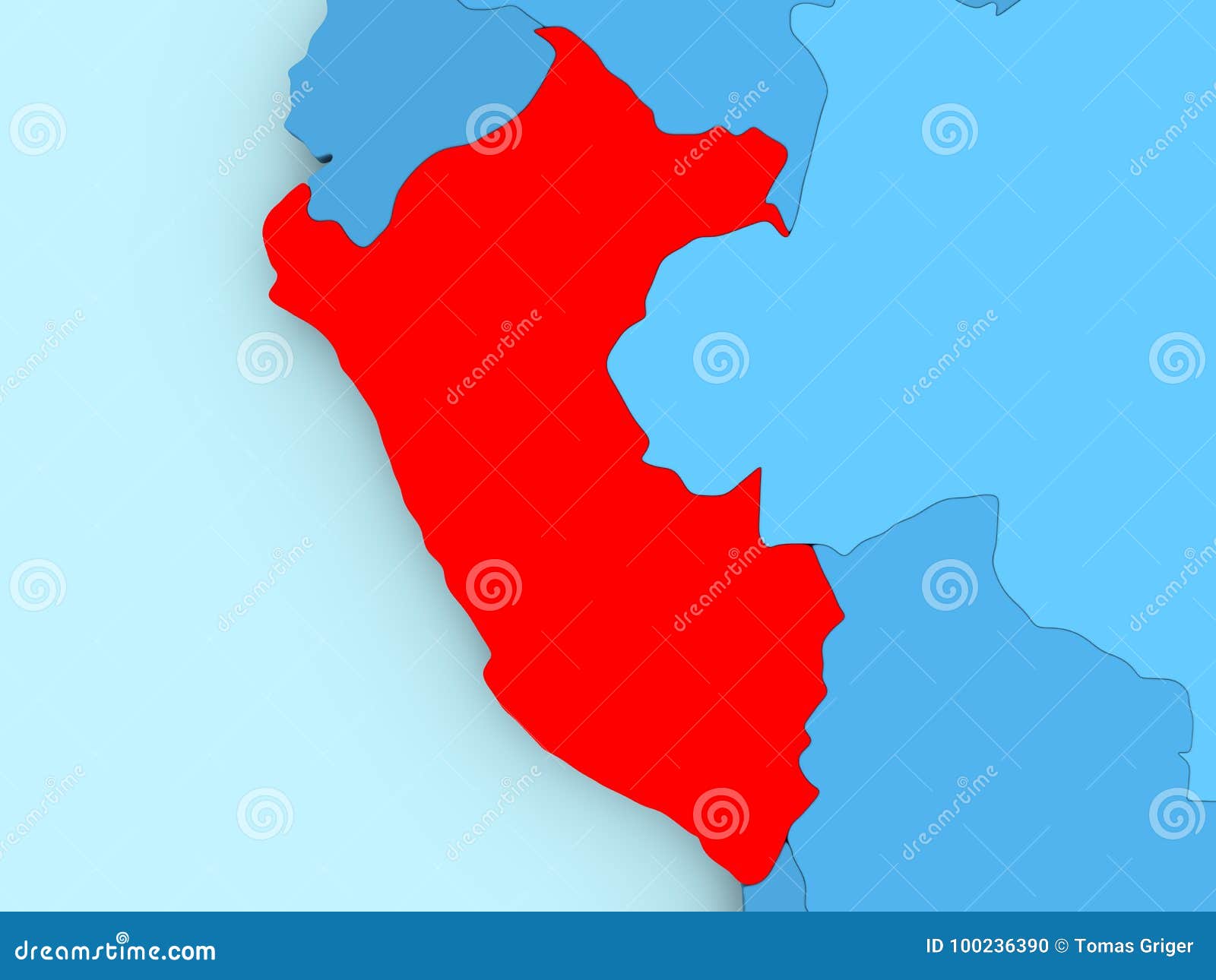 Map of Peru stock illustration. Illustration of globe - 100236390