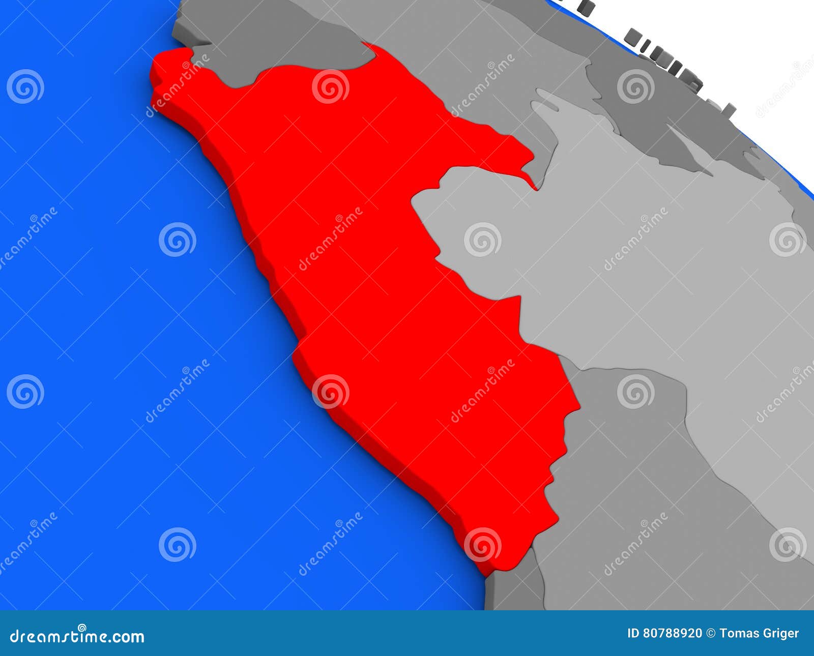 Peru in red stock illustration. Illustration of diplomacy - 80788920